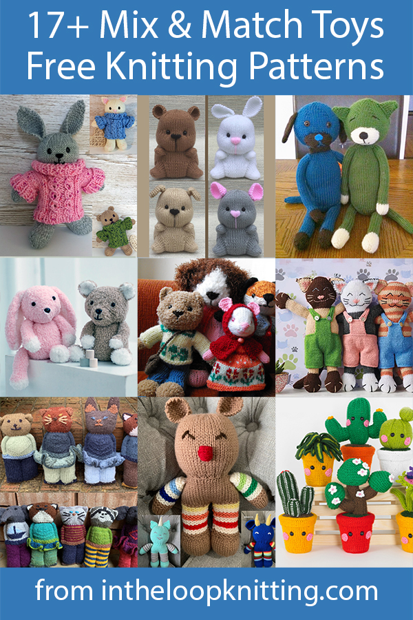Mix and Match Toy Knitting Patterns - In the Loop Knitting