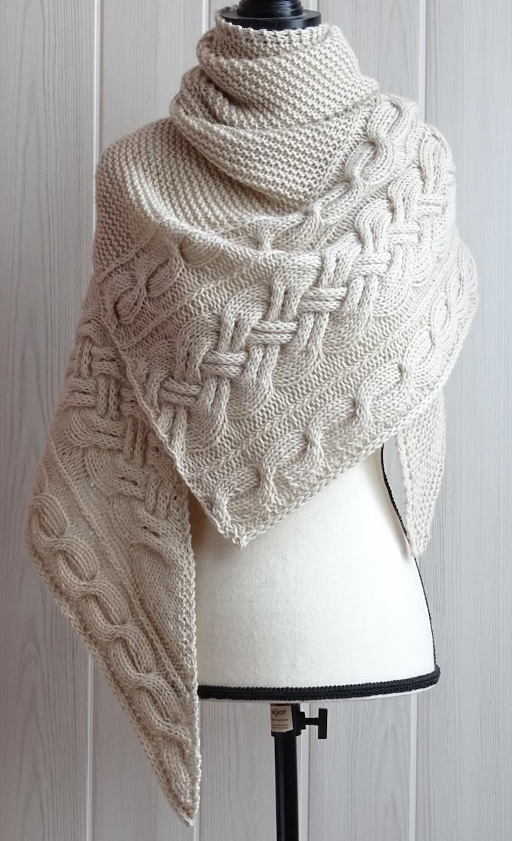 Sideways Triangle Shawl Knitting Patterns - In the Loop Knitting