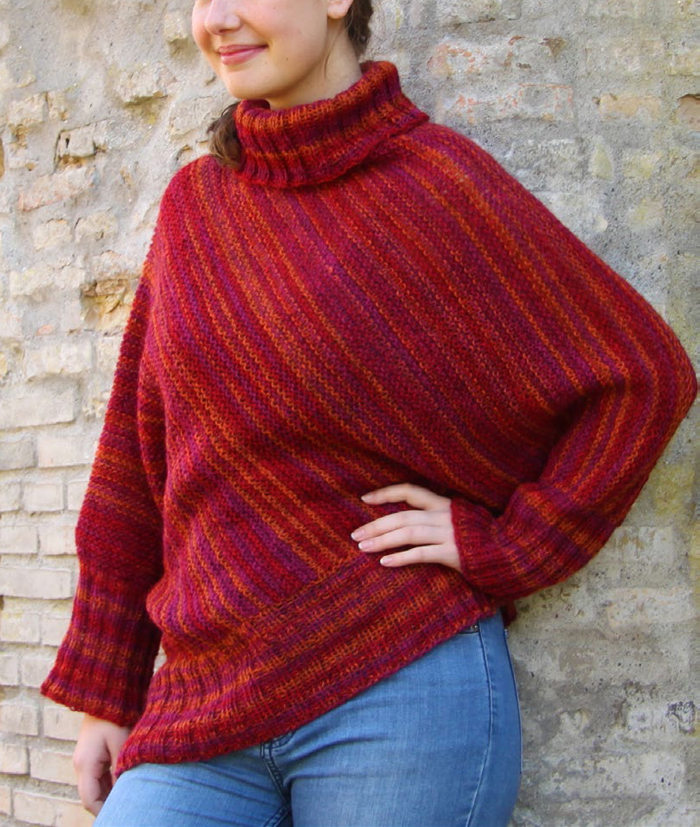 Sleeved Poncho Knitting Patterns- In the Loop Knitting