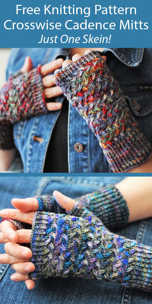 One Skein Fingerless Mitts Knitting Patterns - In the Loop Knitting