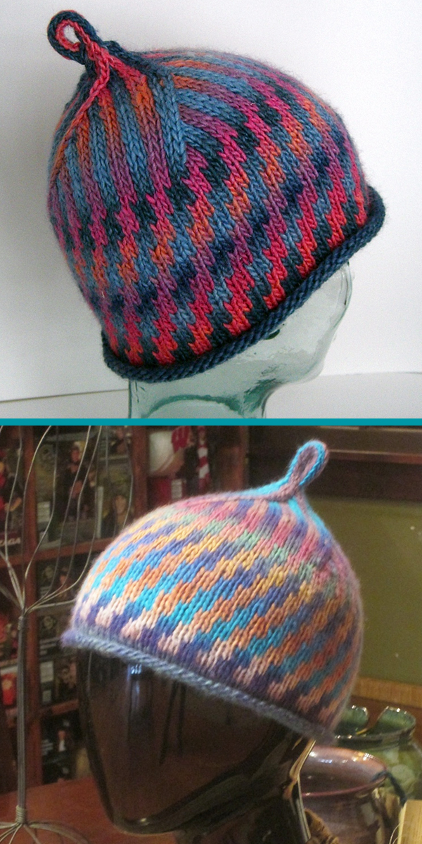 Multicolor Yarn Hat Knitting Patterns- In the Loop Knitting