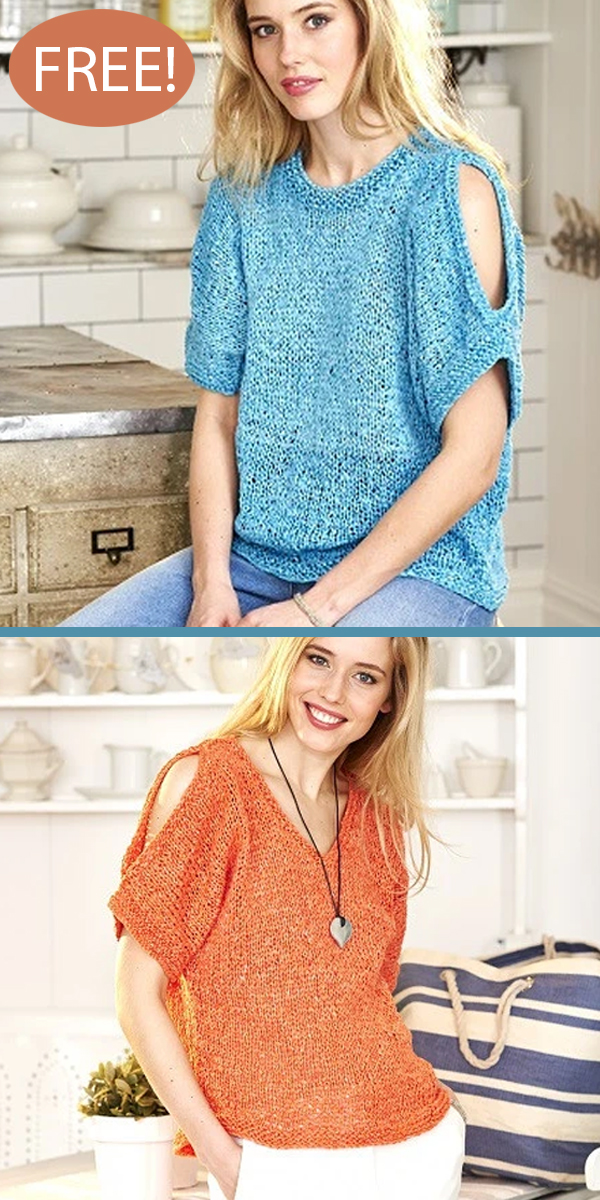 Cold Shoulder Top Knitting Patterns- In the Loop Knitting